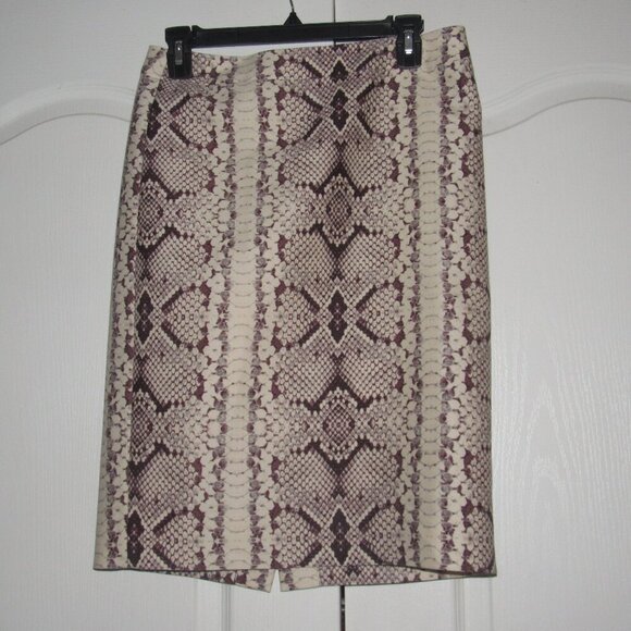 J. Crew | Skirts | J Crew Python Tan Brown No 2 Pencil Lined Wool Silk ...